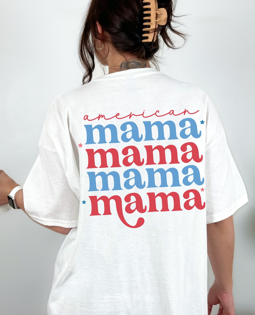 American Mama Fourth of July Shirt, 4th of July Party Mama Shirt ...