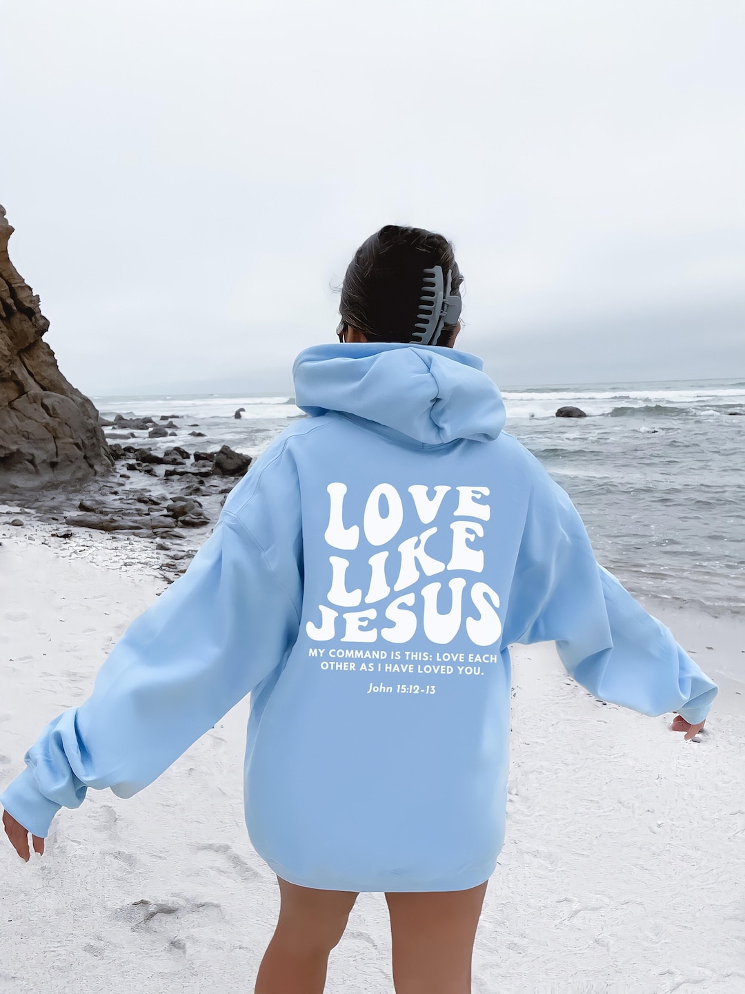 Love Like Jesus Hoodie Trendy Christian Hoodie Y2k Jesus Hoodie