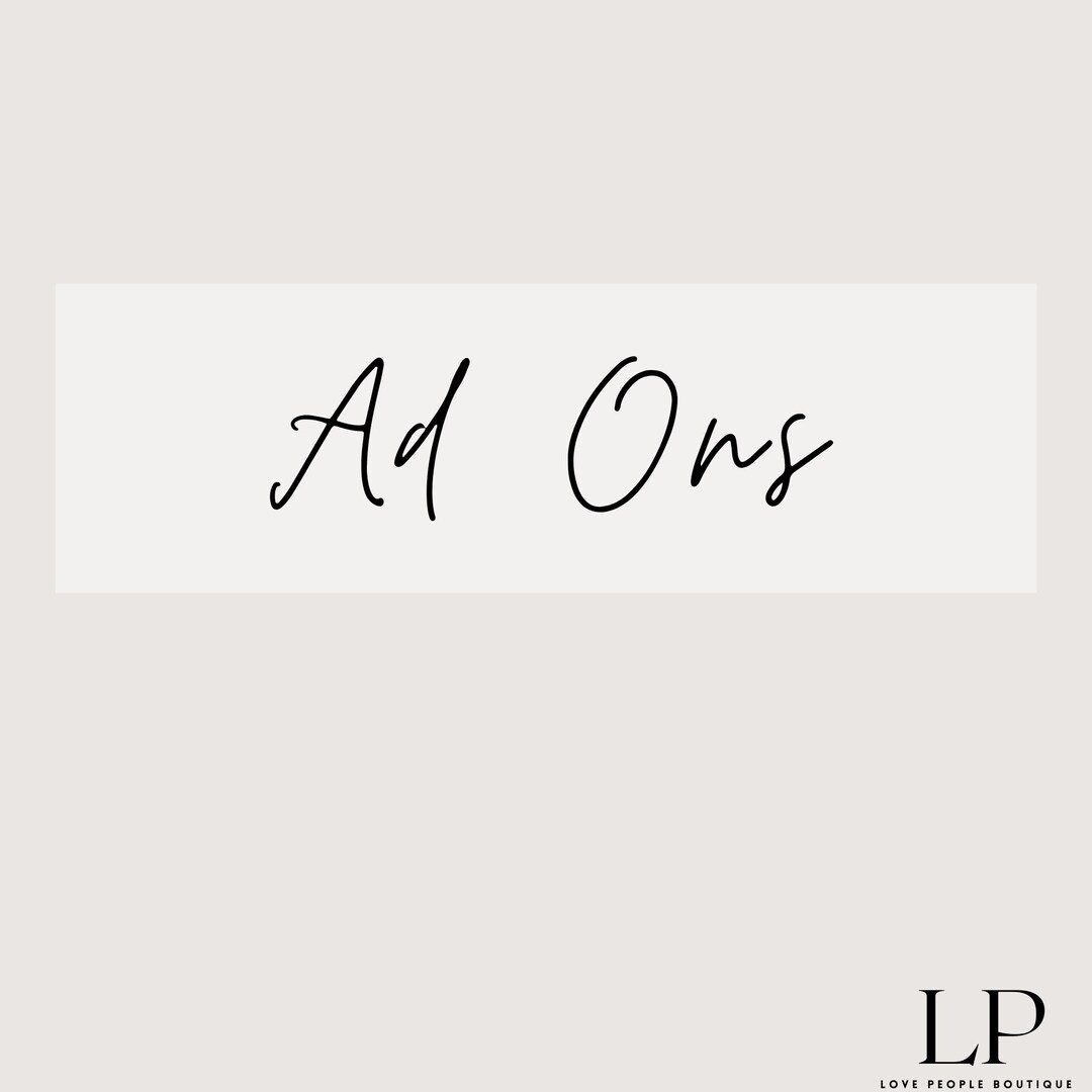 Design Add On - Etsy