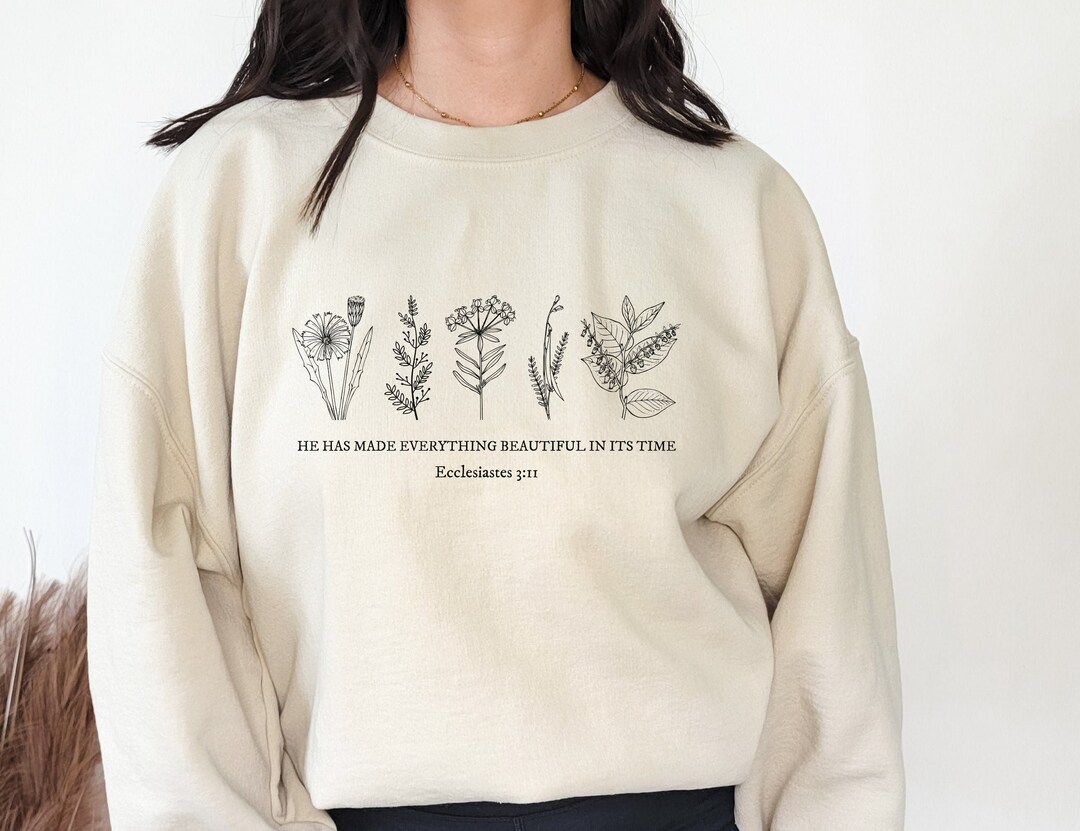 Christian Sweatshirt Bible Verse Shirt Crew Neck - Etsy