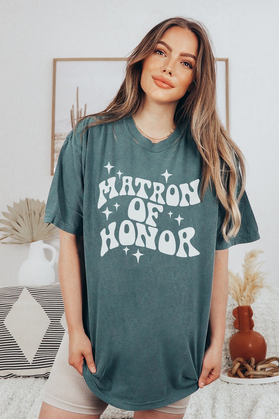 Matron of Honor Proposal Gift, Maid of Honor Shirt, Retro Groovy ...