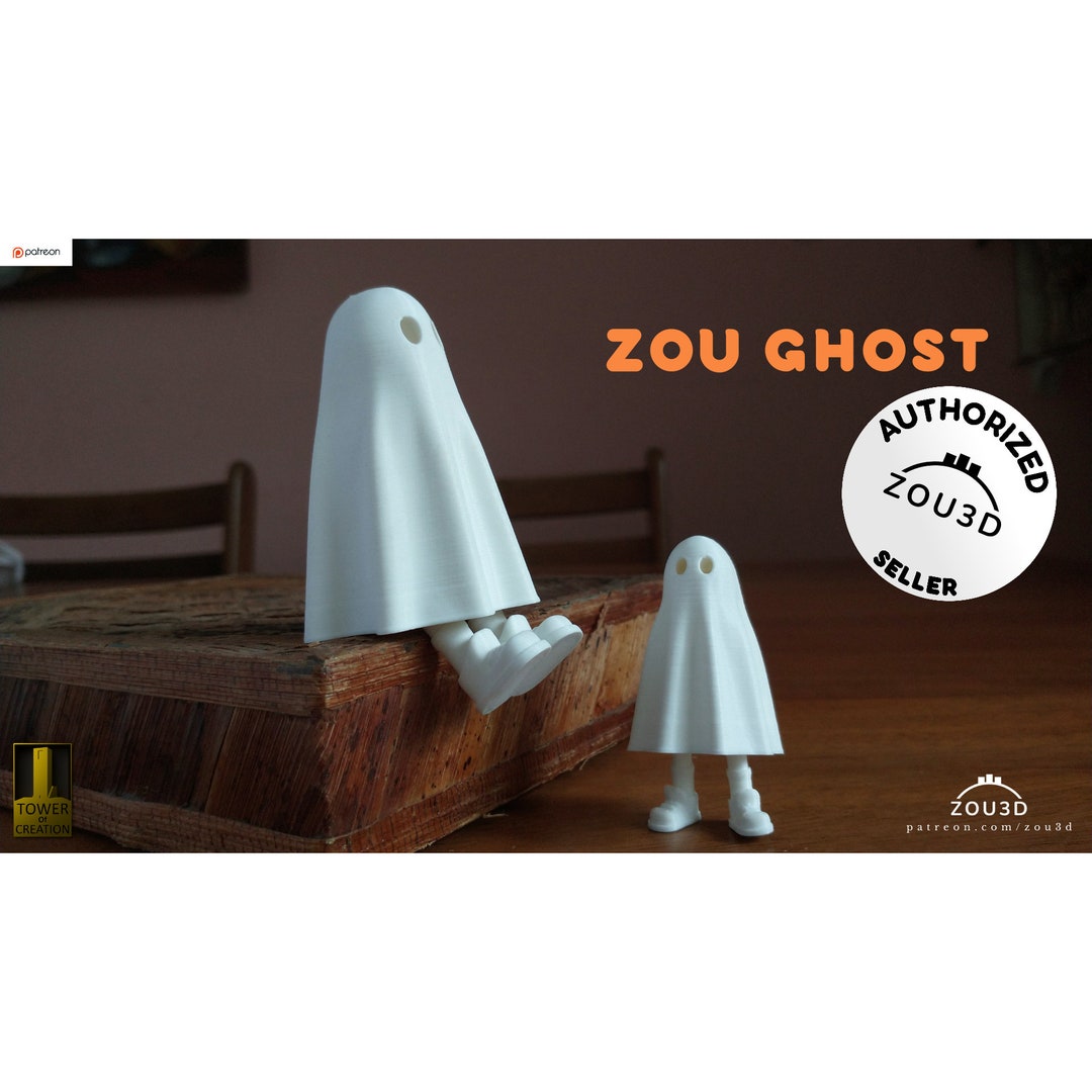 Adorable 3D Printed Ghost Keychain & Desk Pet - Zou Design Halloween ...
