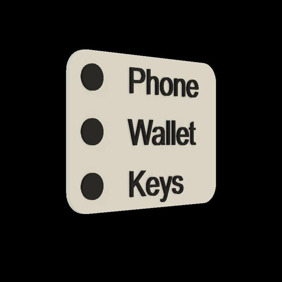 Essential Organizer Sign: Phone, Wallet, Keys Reminder - Stylish Home ...