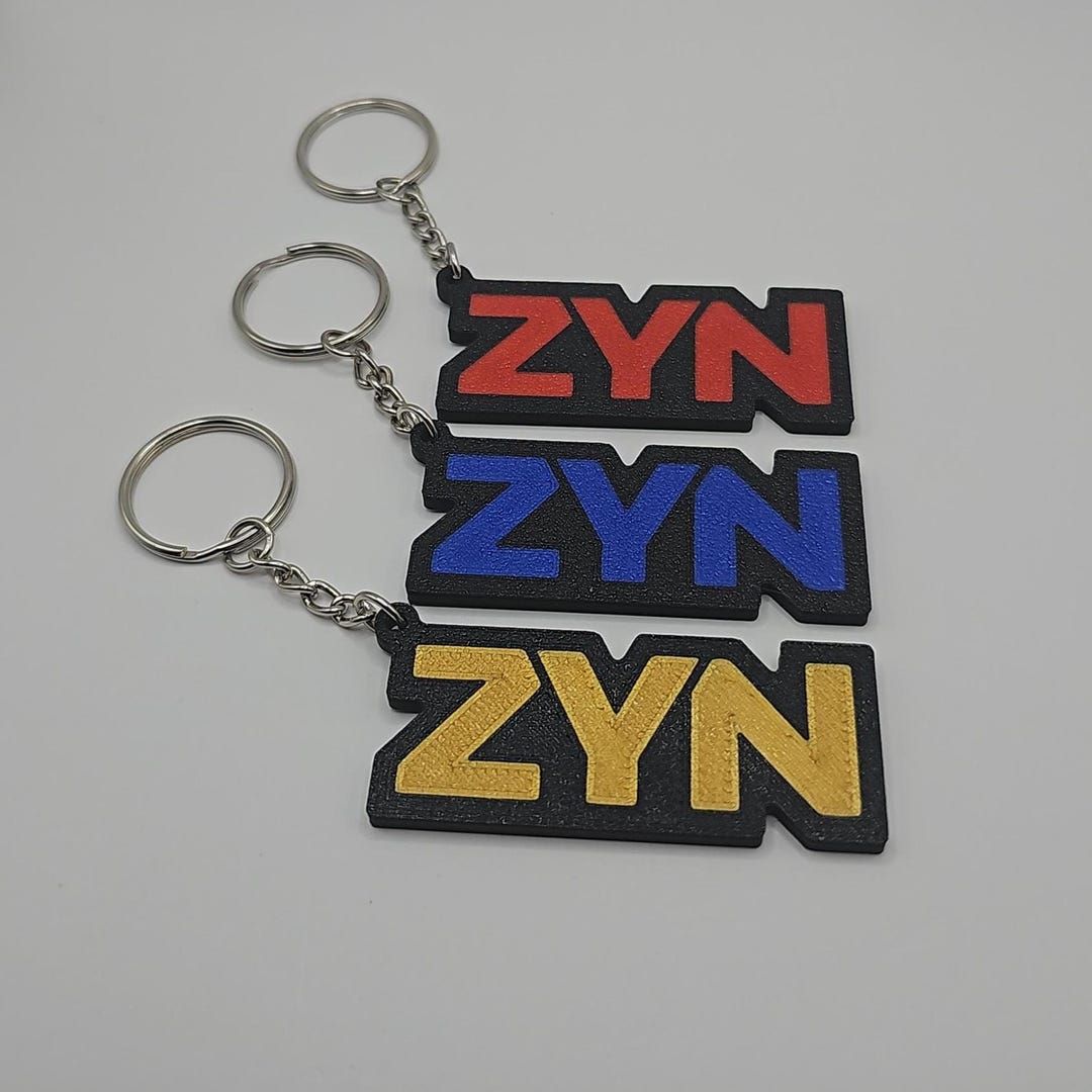 Zyn Nicotine Logo Keychain 3d Printed Many Color Options - Etsy