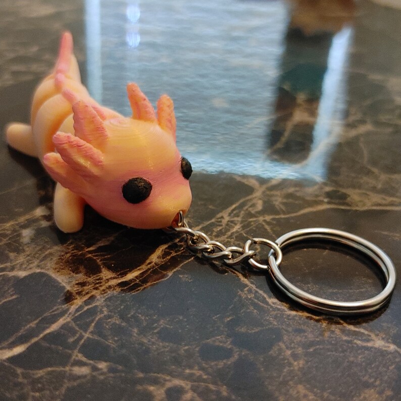 Cute 3d Printed Articulating Baby Axolotl by Zou3d / Desk Pet - Etsy ...