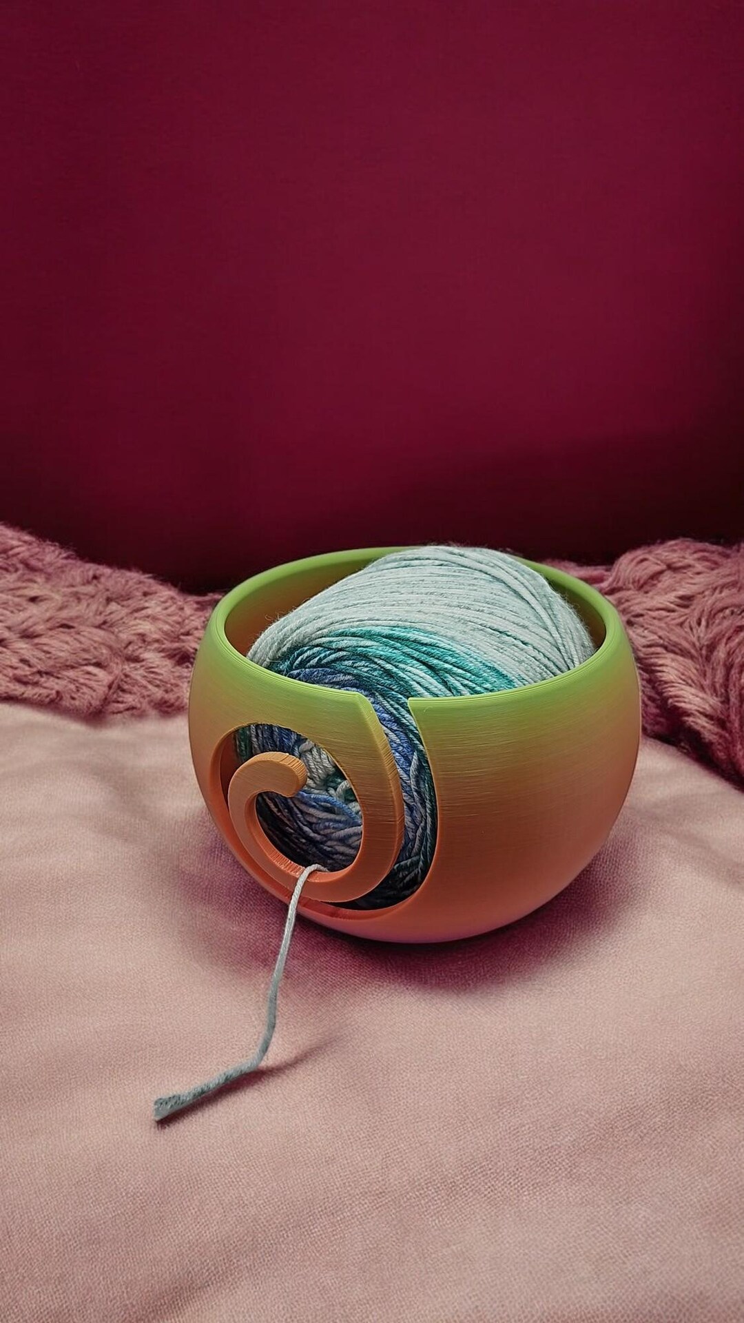 Elegant 3d-printed Spiral Yarn Bowl: Unique Knitting & Crochet ...