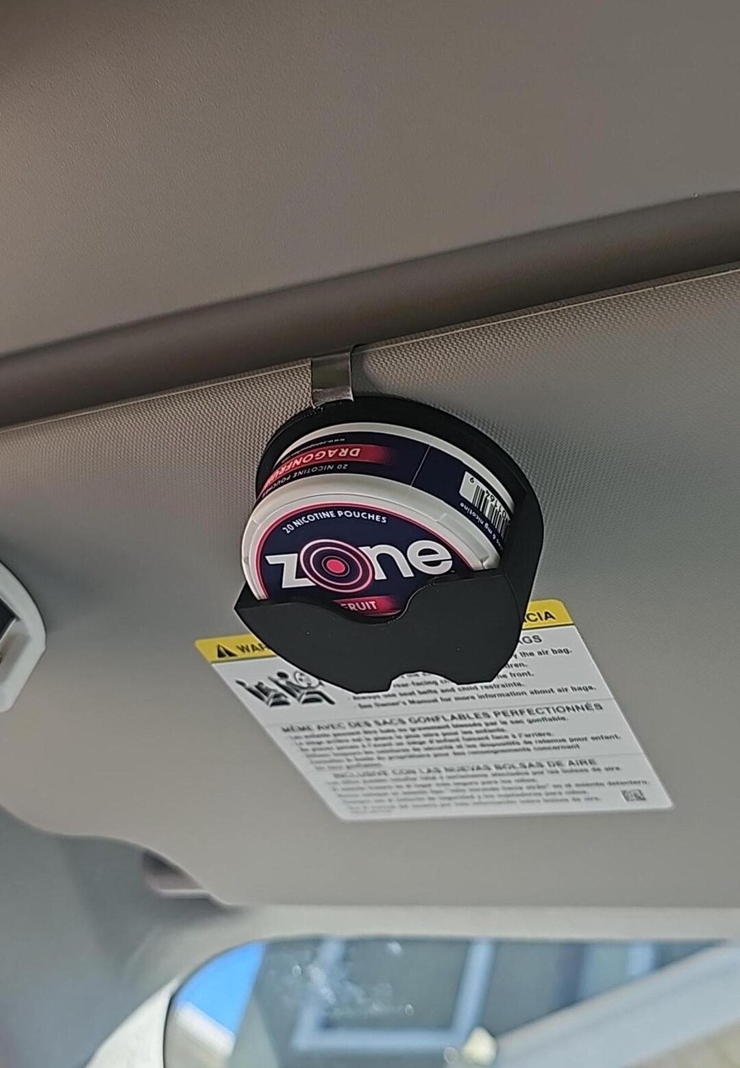 ZONE Nicotine Can Visor Clip | 3d-printed Car Organizer for Tobacco ...