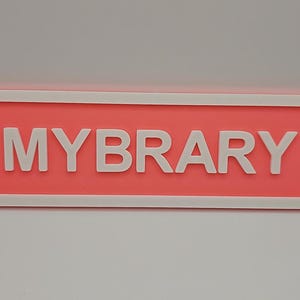 Personalized Mybrary Bookshelf Sign: Unique Reading Nook Decor for Book Lovers - Etsy