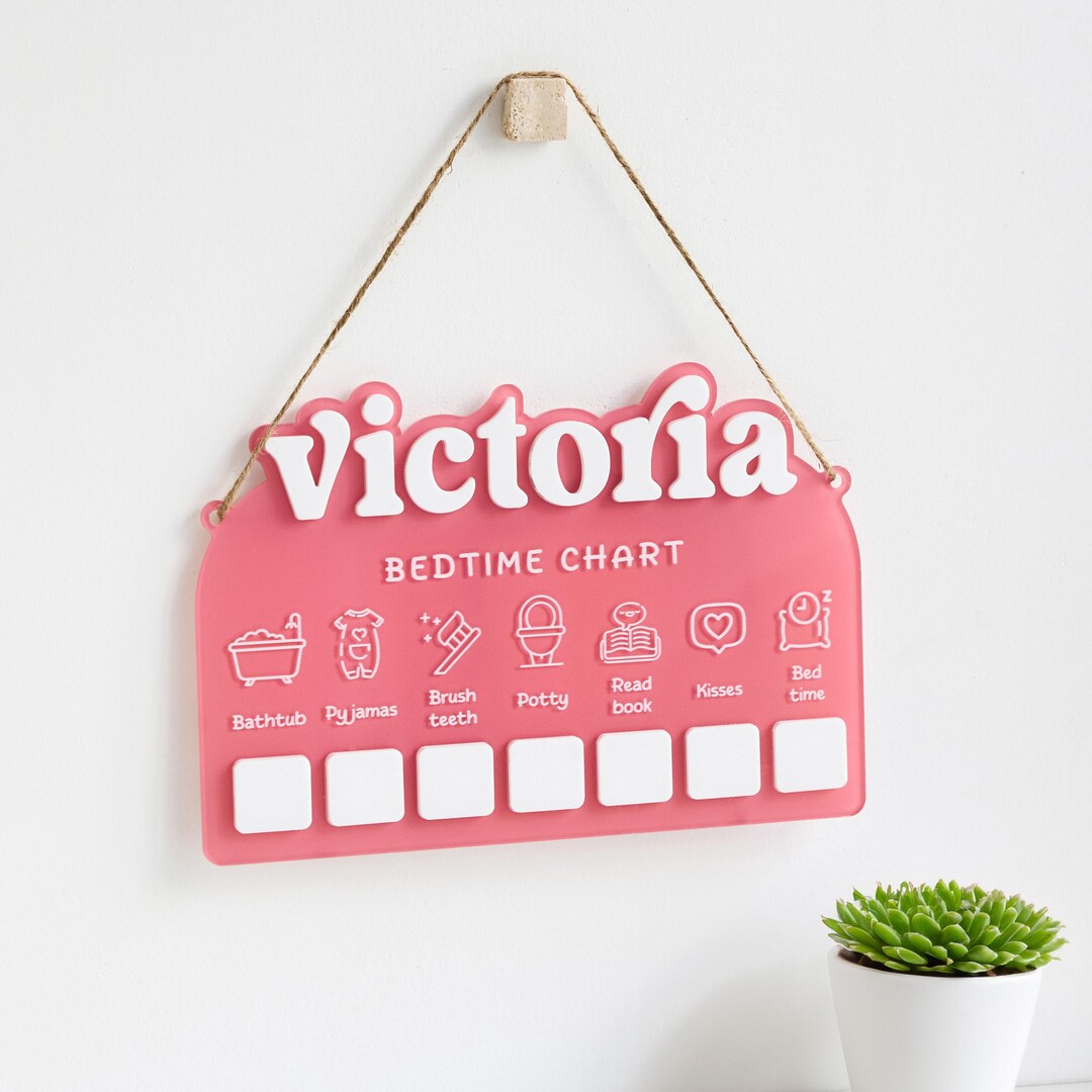 Personalized Acrylic Daily Routine Chart, Custom To-do List, Kid Daily ...