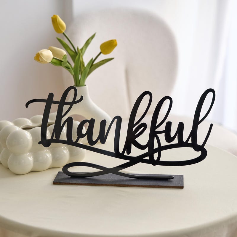 Metal Thankful Sign - Etsy