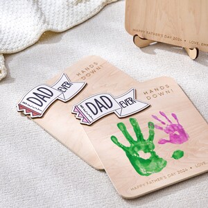 Father's Day Handprint Sign, Perfect Gift for Dad, Hands Down Best Dad ...