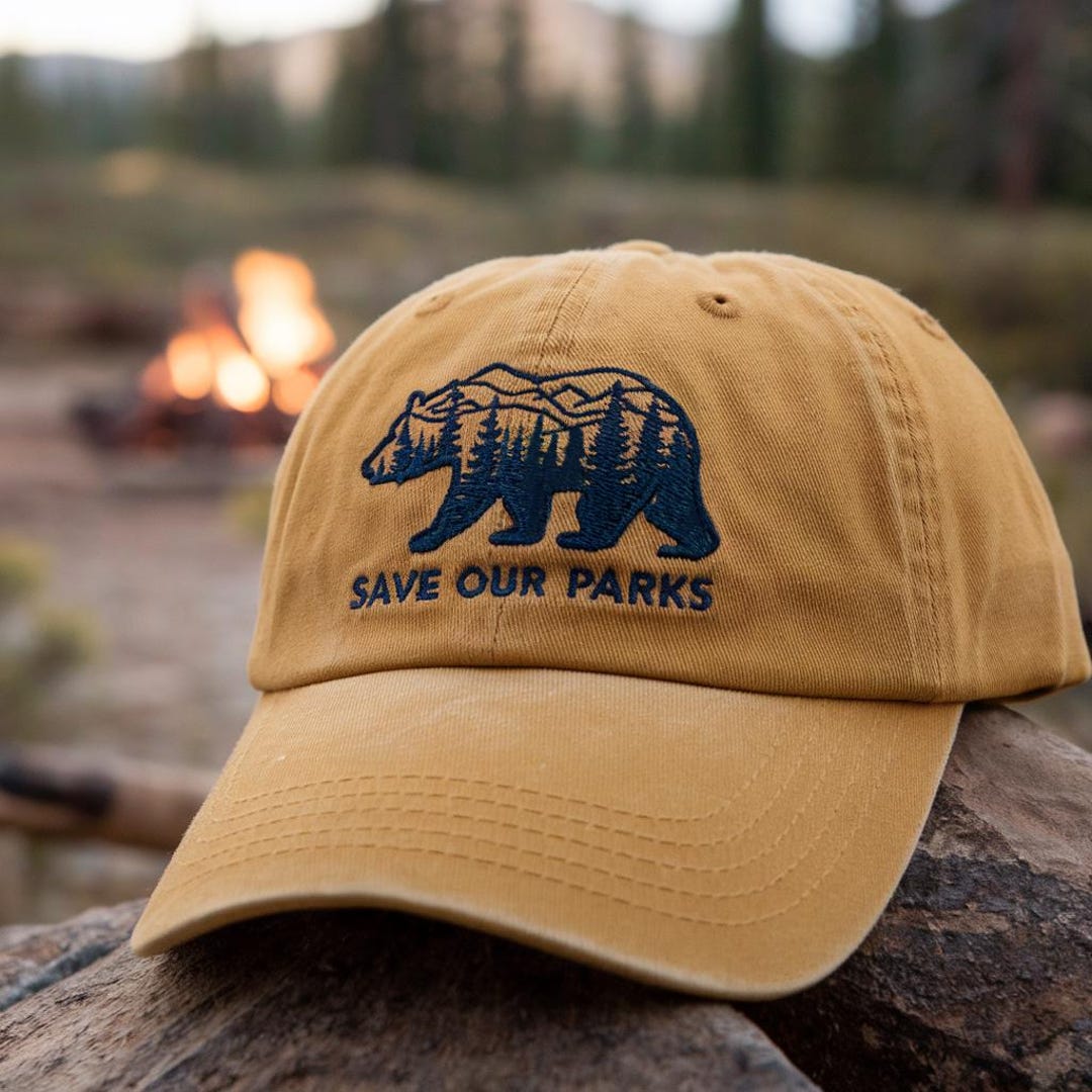 Save Our Parks Embroidered Hat, National Park Hat, Bear Wildlife Cap ...