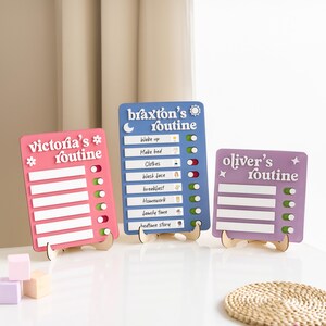 Personalized Kids Sliding Chore Chart: Daily Visual Schedule - Etsy