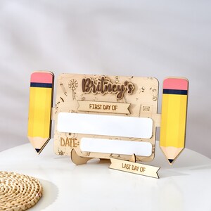 Personalized First Day of School Sign, Dry Erase First Day of School ...