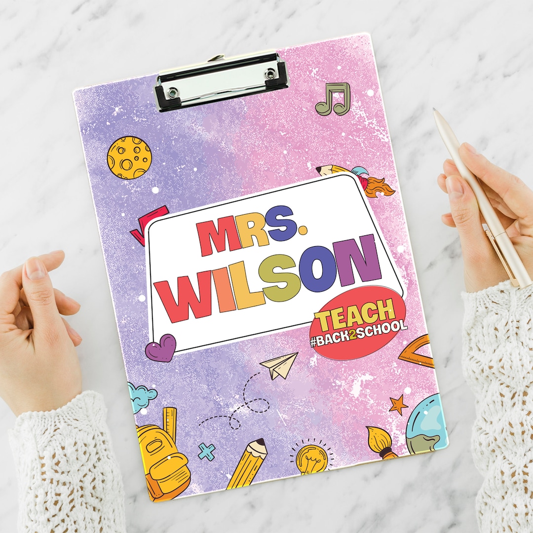 Custom Teacher Clipboard, Back to School Gift, Personalized Teacher ...