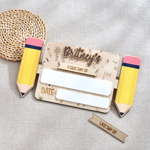 Personalized First Day of School Sign, Dry Erase First Day of School ...