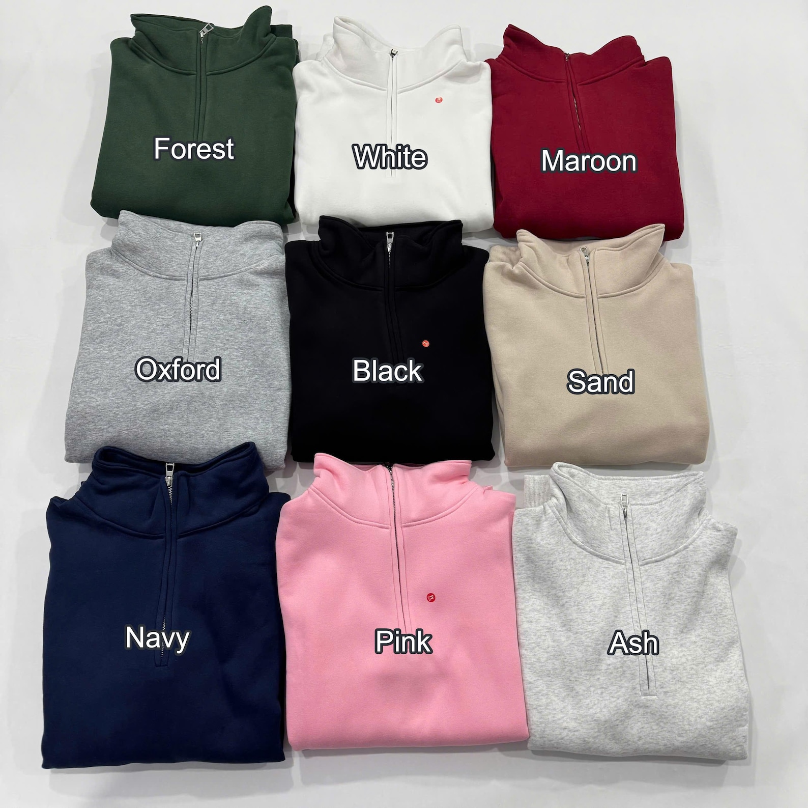 Custom Embroidered Varsity Quarter Zip Sweatshirt: Personalized Block ...