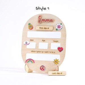 Personalized First Day of School Sign, Dry Erase First Day of School ...