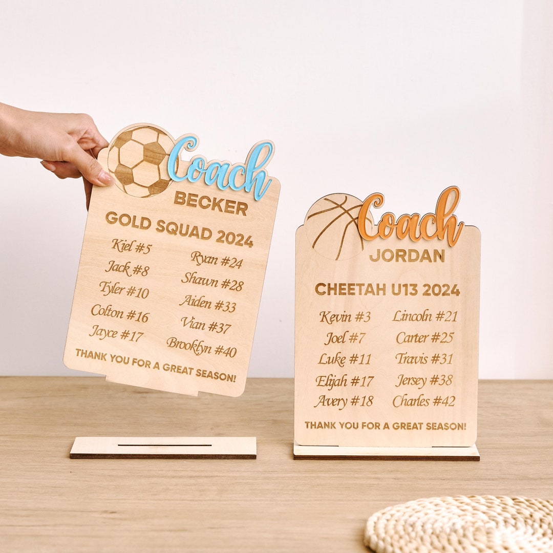 Personalized Signs for Coaches, Custom Sports Sign for Coach, Gifts for ...