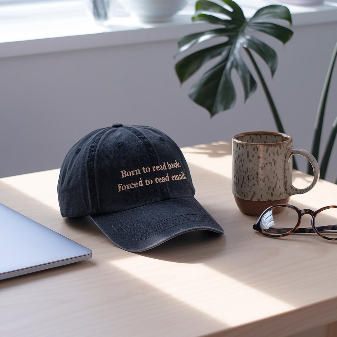 Embroidered Book Lover Hat, Born to Read, Bookworm Gift - Etsy