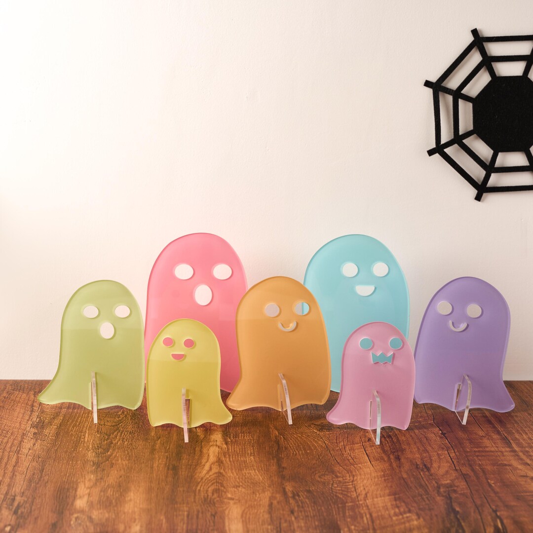 Halloween Ghost Tabletop Decor, Ghost Decorations, Halloween Tablescape ...
