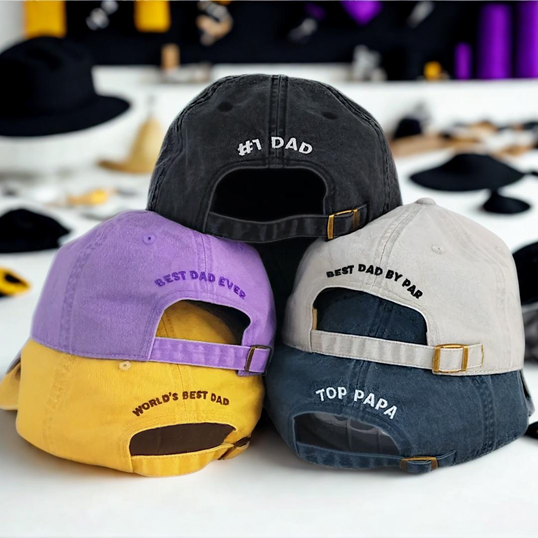 Custom Embroidered Dad Hats, Dad Washed Baseball Hats, Vintage Gift for ...