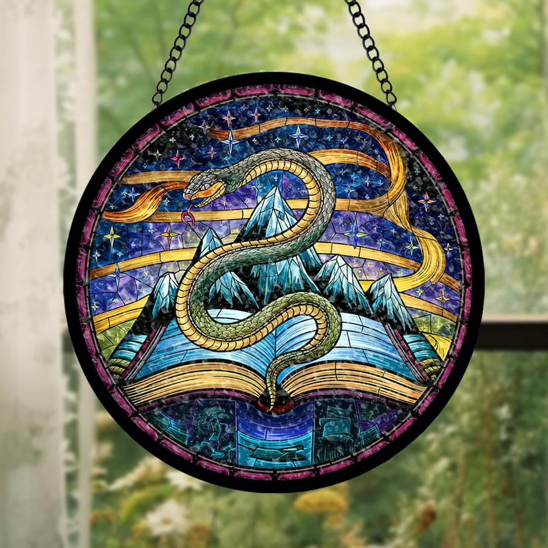 Snake Stained Glass Suncatcher Snake Light Catcher Window Hanging Home ...