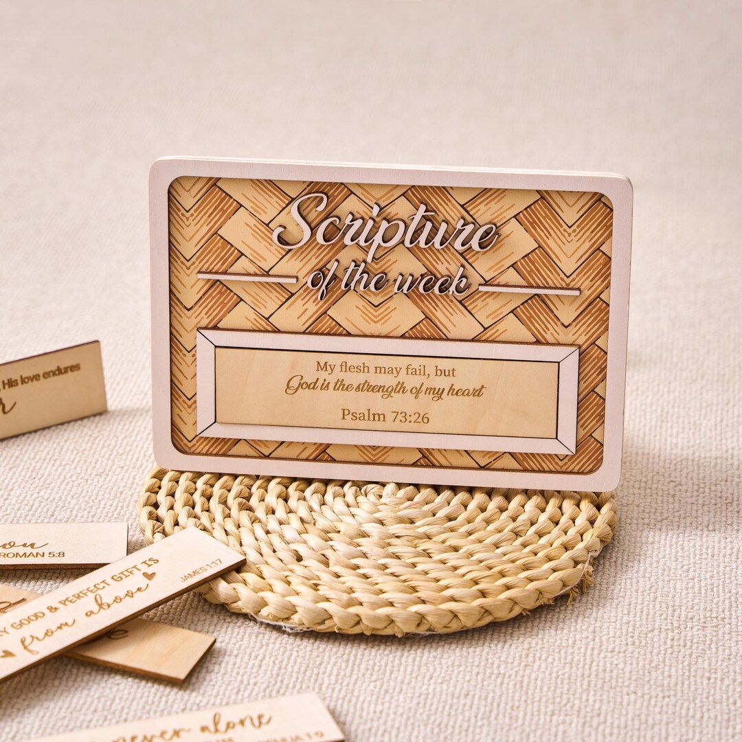 Scripture of the Week Interchangeable Sign, Inspirational Bible Verses ...