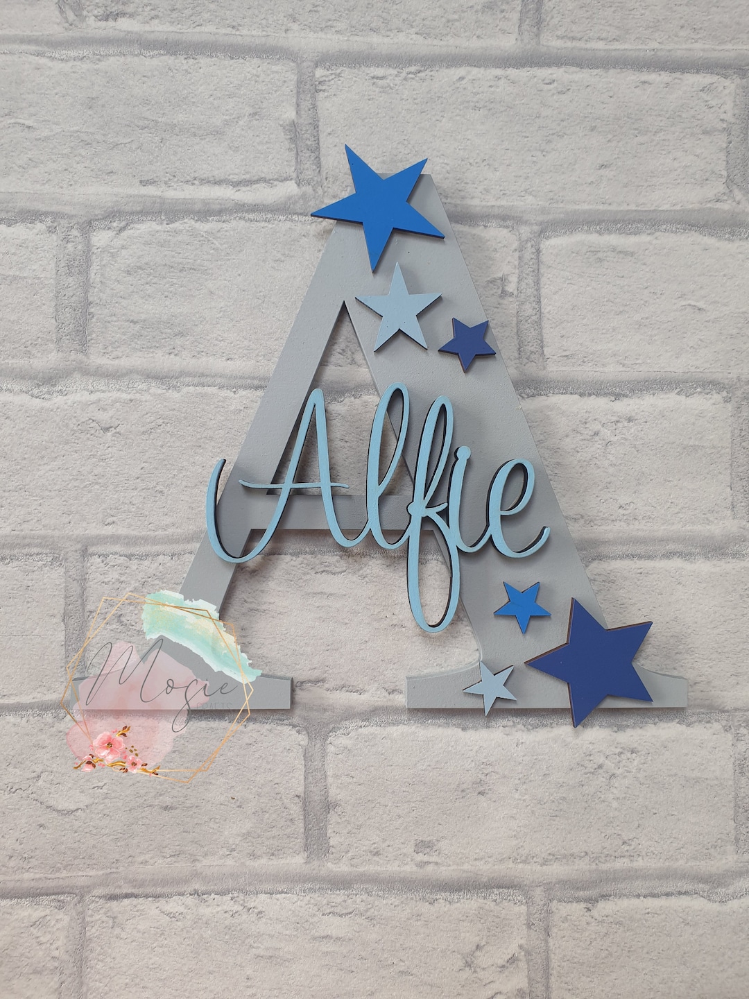 Carta personalizada con nombre / Carta estilo placa con nombre / Carta ...