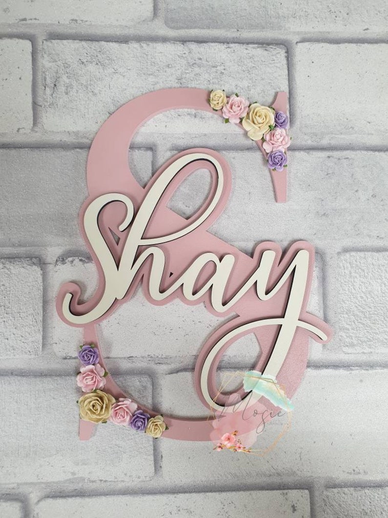 Personalised Letter With Name / Plaque Style Letter With Name - Etsy