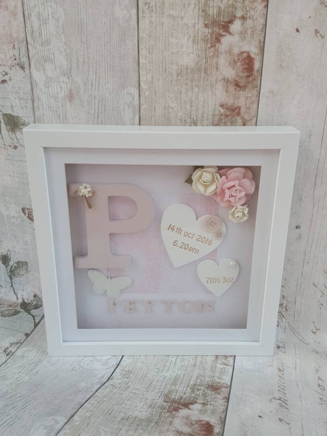 Personalised baby Name Frame / Name frame / Newborn gift / | Etsy