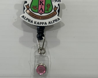 AKA Badge Reel 3, Alpha Kappa Alpha, AKA Nurse, Sorority Gift, Pink and ...