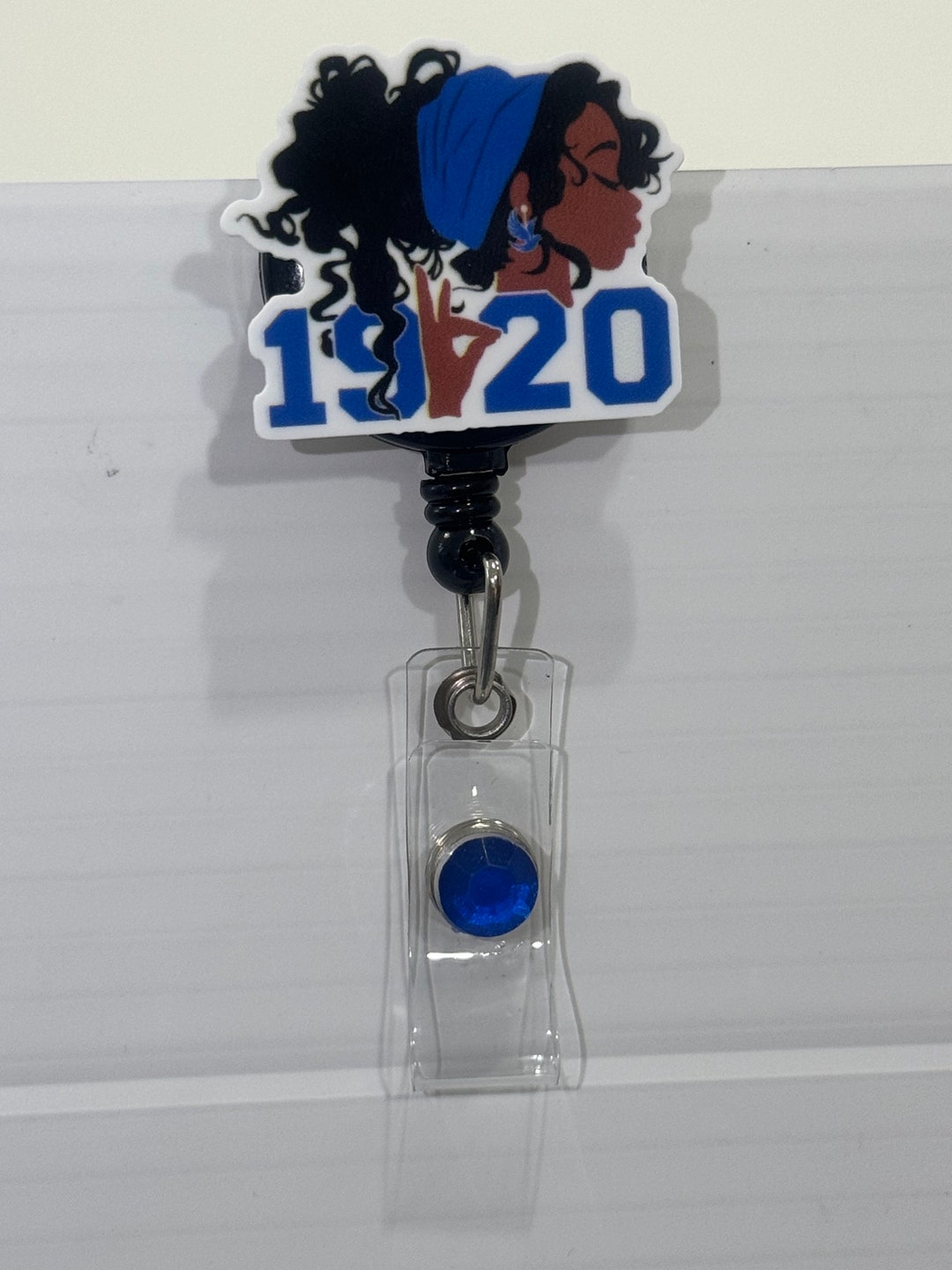 Zeta Hair Wrapped 1920 Sorority Badge Reel/id Holder - Etsy