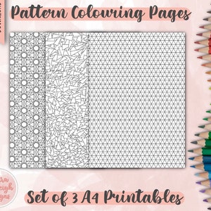3 A4 Pattern Colouring Pages Adult Coloring Pages Kids Colouring ...