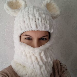 Winter Hat Balaclava With Ears Bunny Ski Mask, Funny Balaclava Hat ...