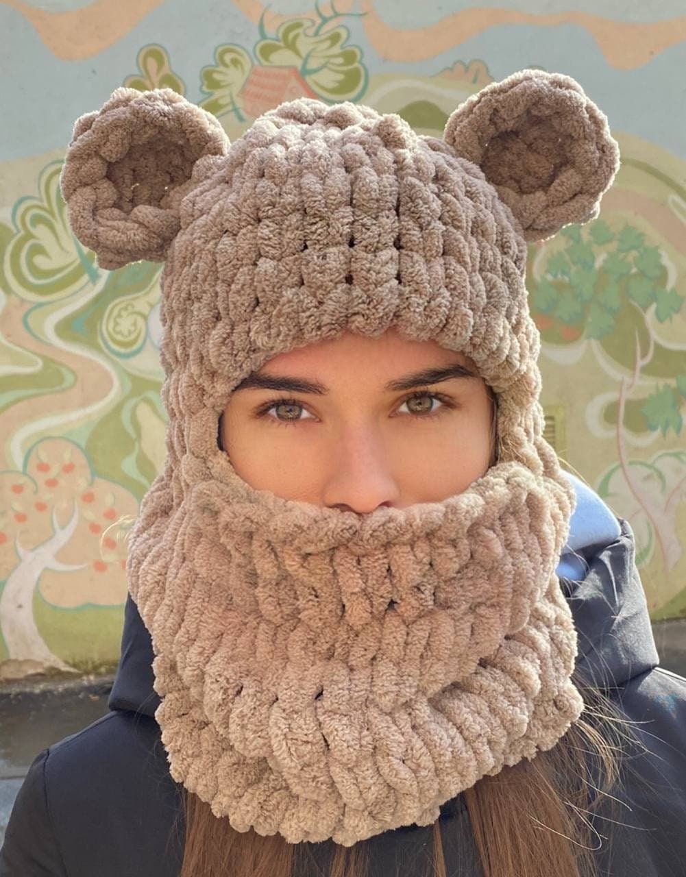 Knit Bunny Balaclava Full Face Mask Bad Bunny Ski Mask With | Etsy