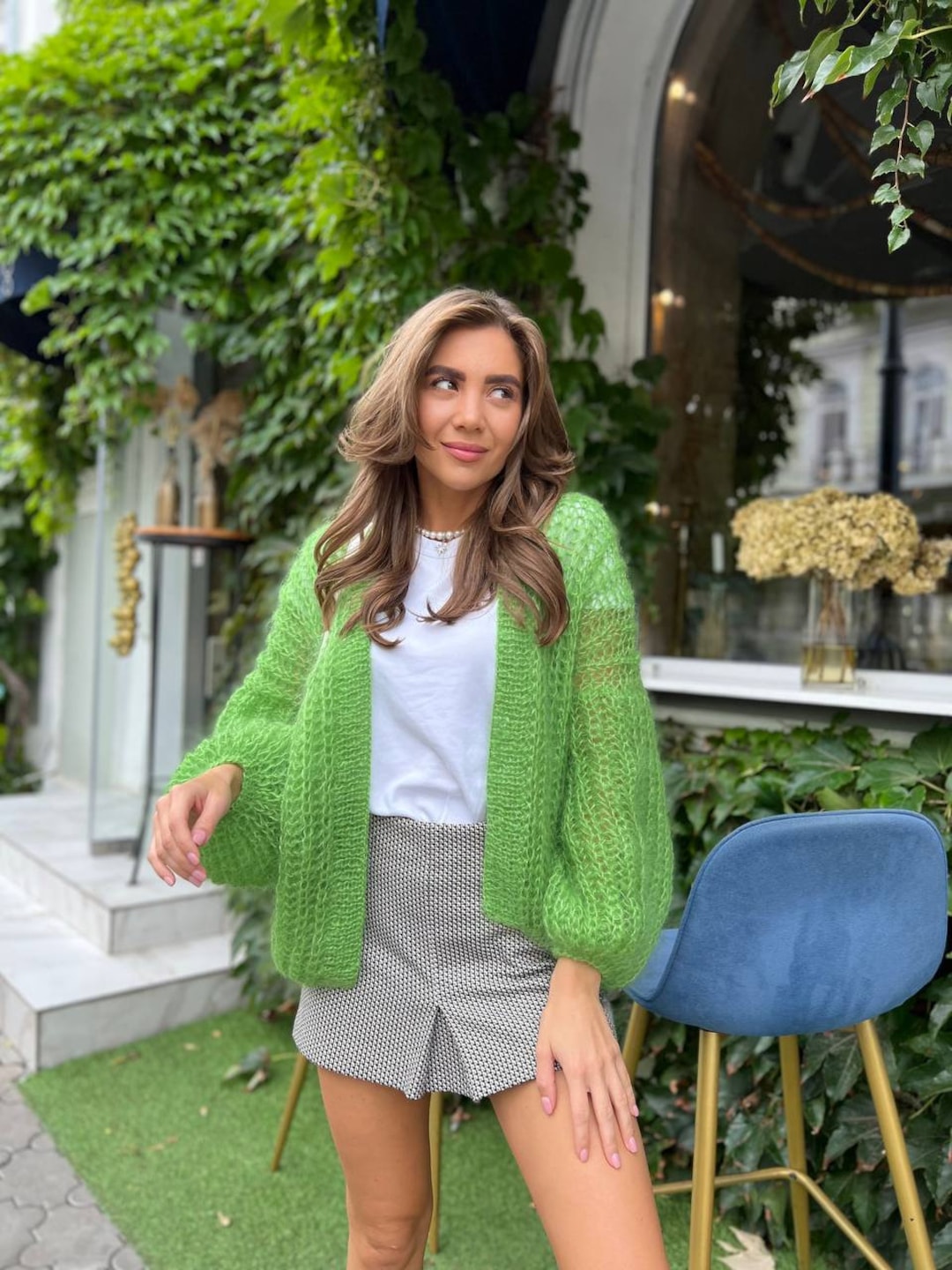 Oversized Mohair Cardigan Sheer Loose Cardigan Fall Wool - Etsy