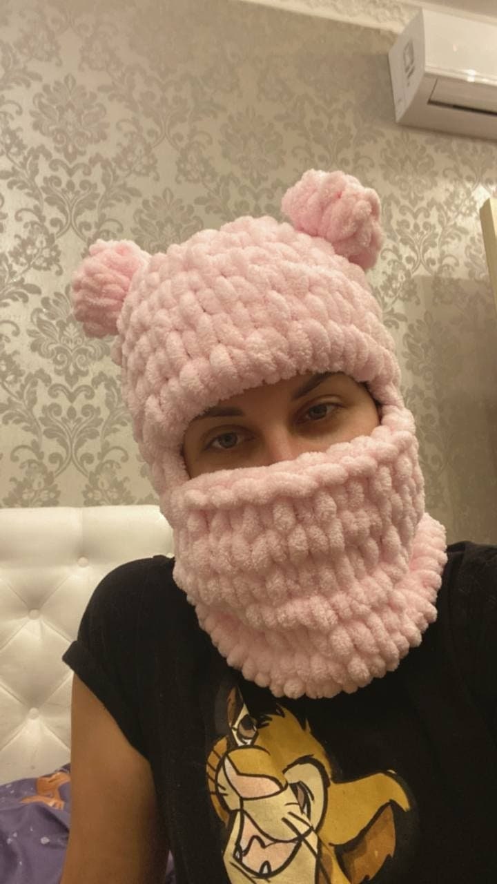 Winter Hat Balaclava With Ears Bunny Ski Mask Funny Balaclava - Etsy