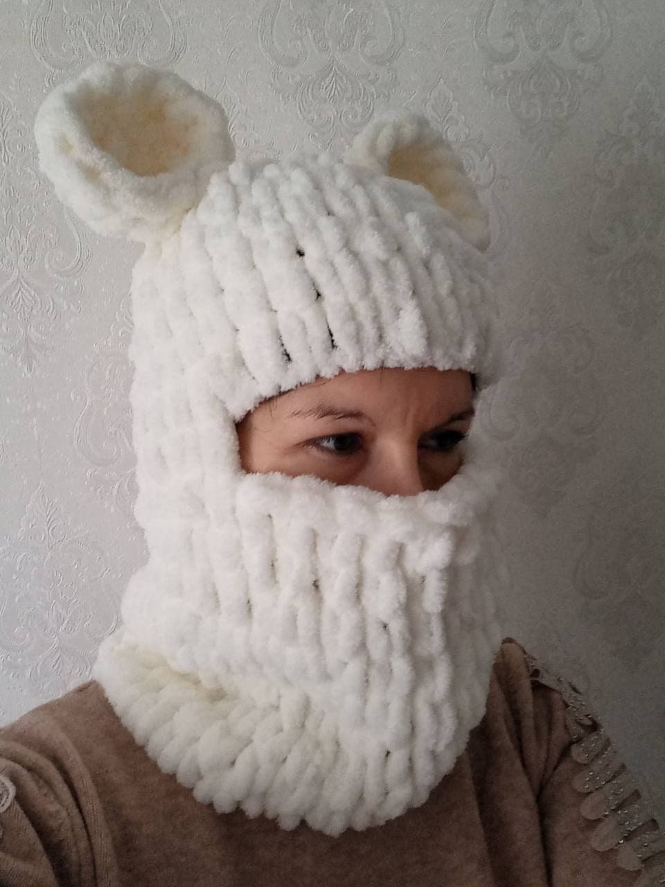 Knit Bunny Balaclava Full Face Mask Bad Bunny Ski Mask With | Etsy