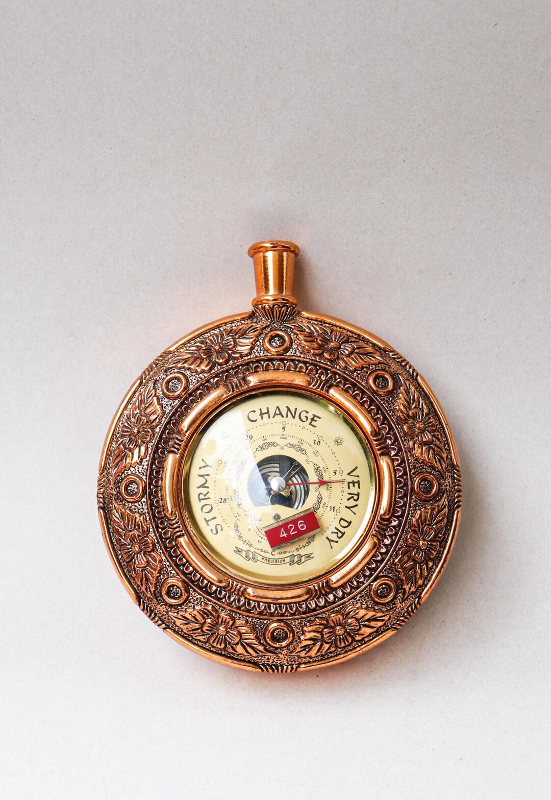 Vintage Flask Barometer 70's Wall Decor Unique Gift for French Decor ...
