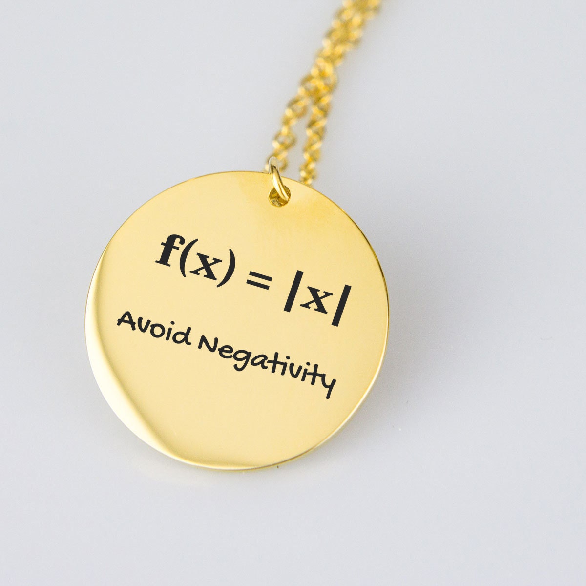 Avoid Negativity Math Necklace Stay Positive Fx Math | Etsy