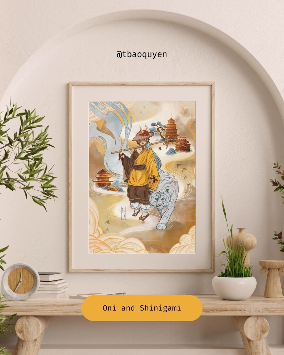 Oni and Shikigami | Japanese Myth | Japanese Legend | Japan Print ...