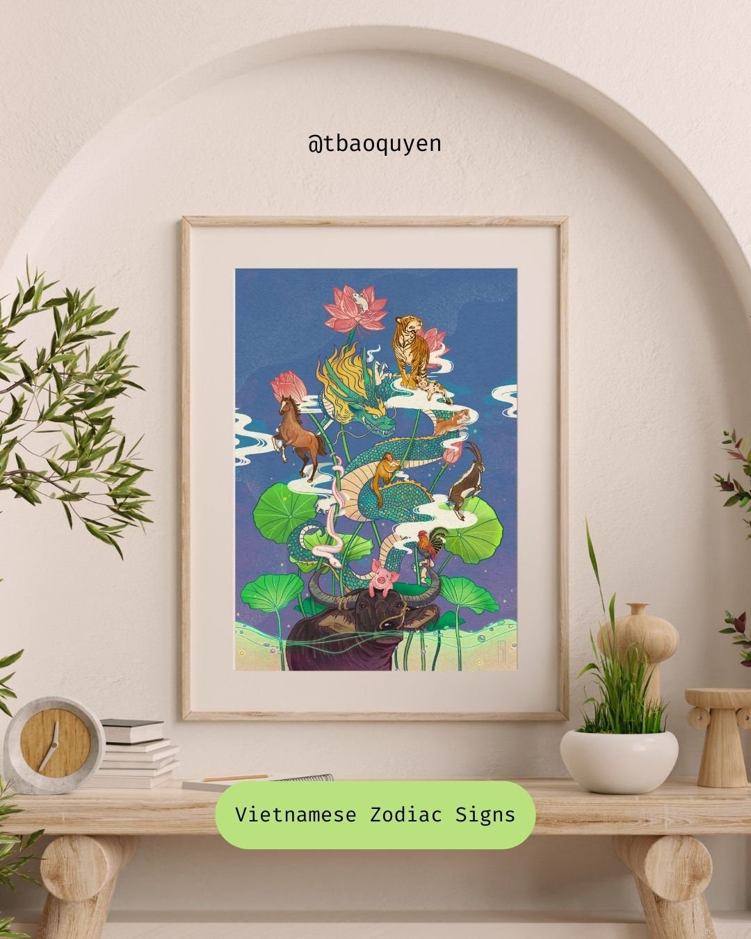 Vietnamese Zodiac Signs | Vietnam Art | Vietnam Illustration | Asia ...