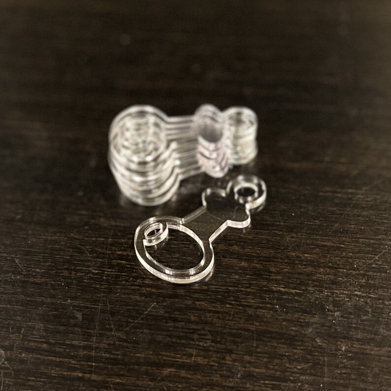60 Tall Durable Acrylic Floss/thread Drops With Ring Thread - Etsy