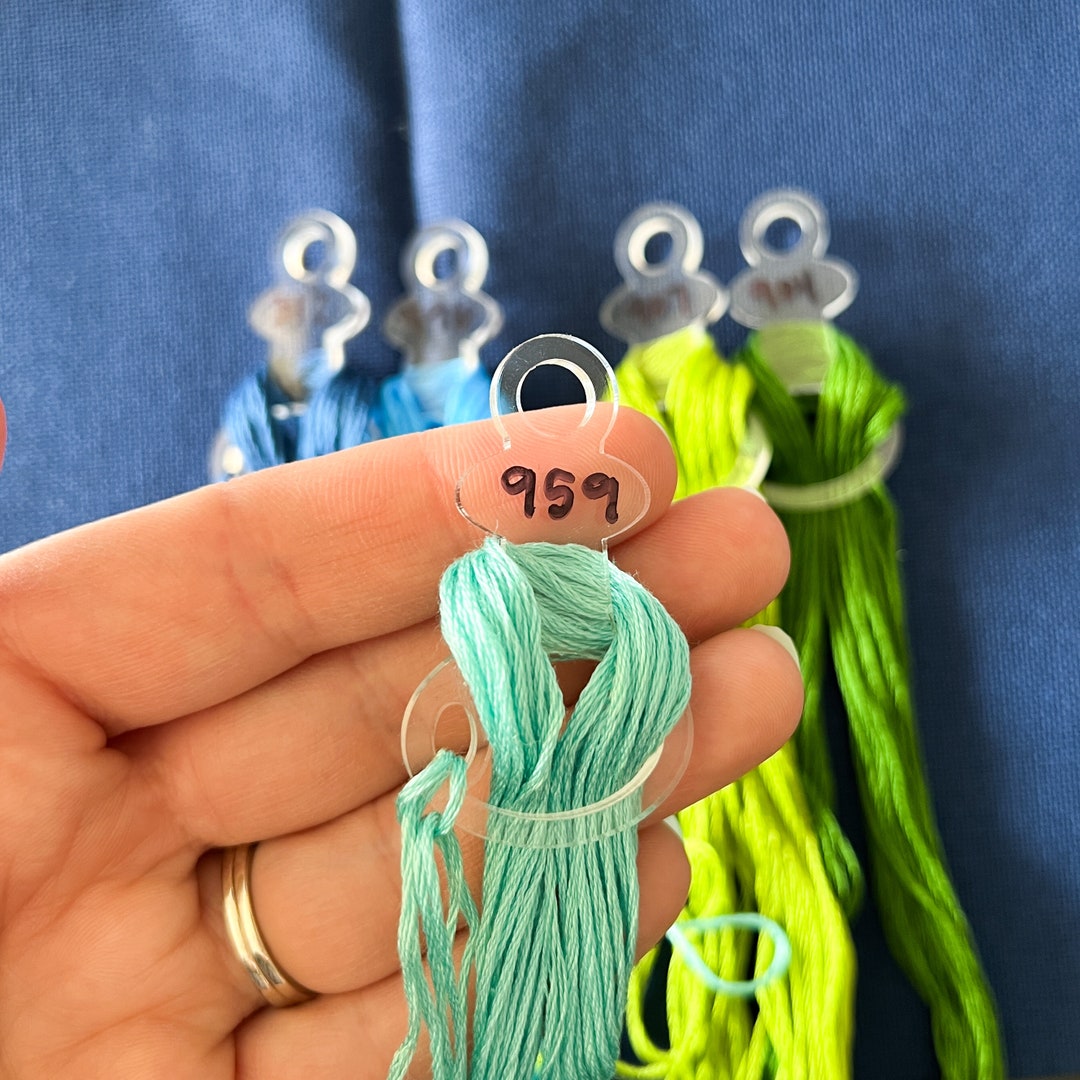 60 Tall Durable Acrylic Floss/thread Drops With Ring Thread ...