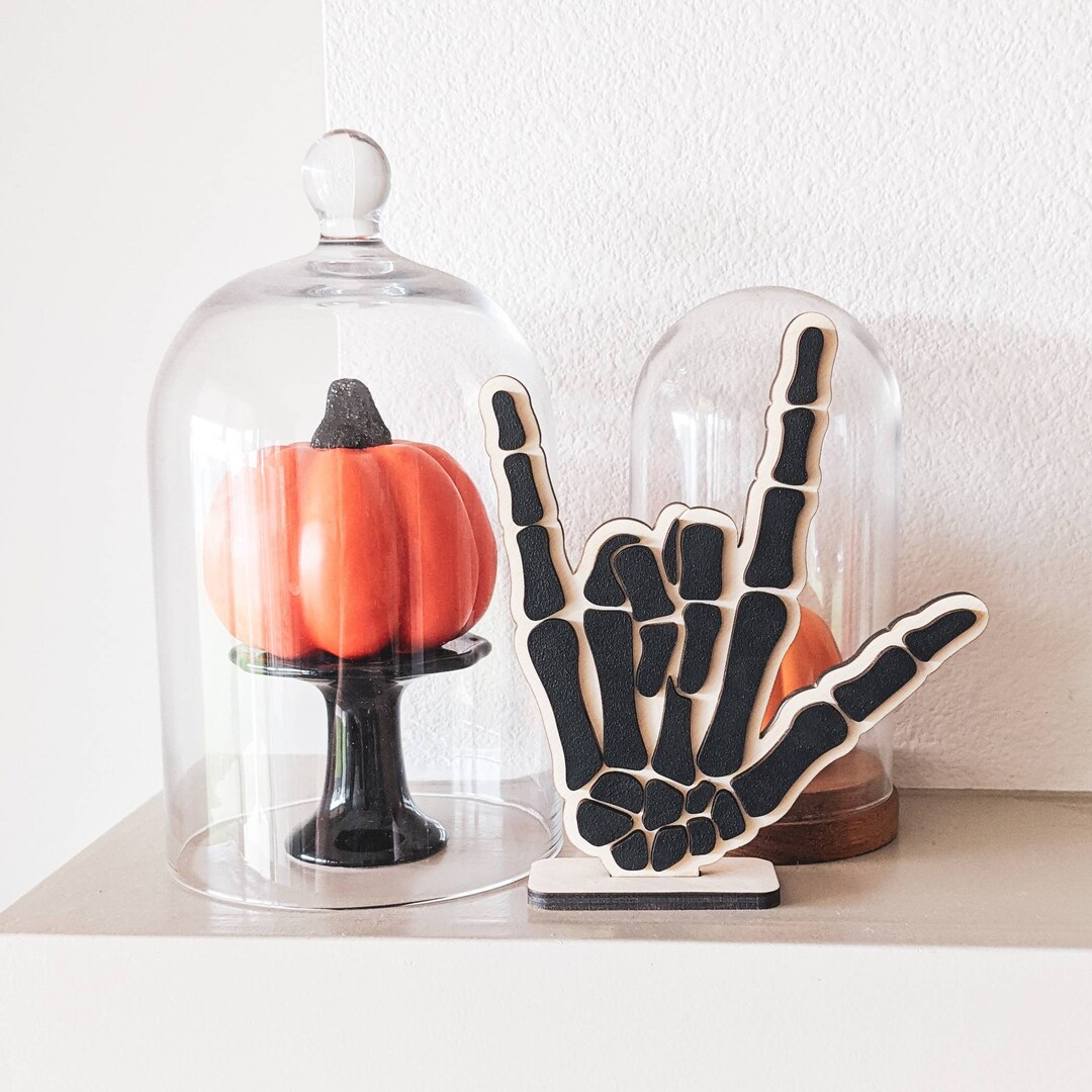 ASL I Love You Skeleton Hand 3D Halloween Sign - Etsy