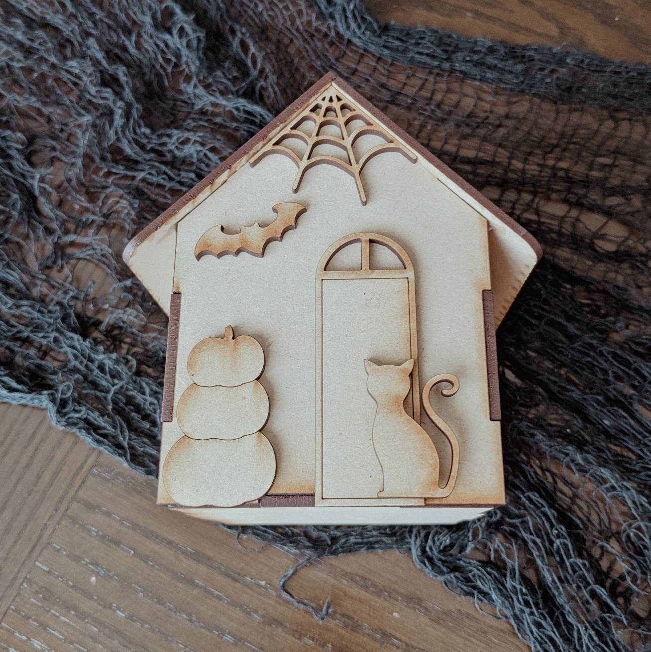 DIY Halloween Gingerbread House Kit - Paint and Assemble With Over 90 ...