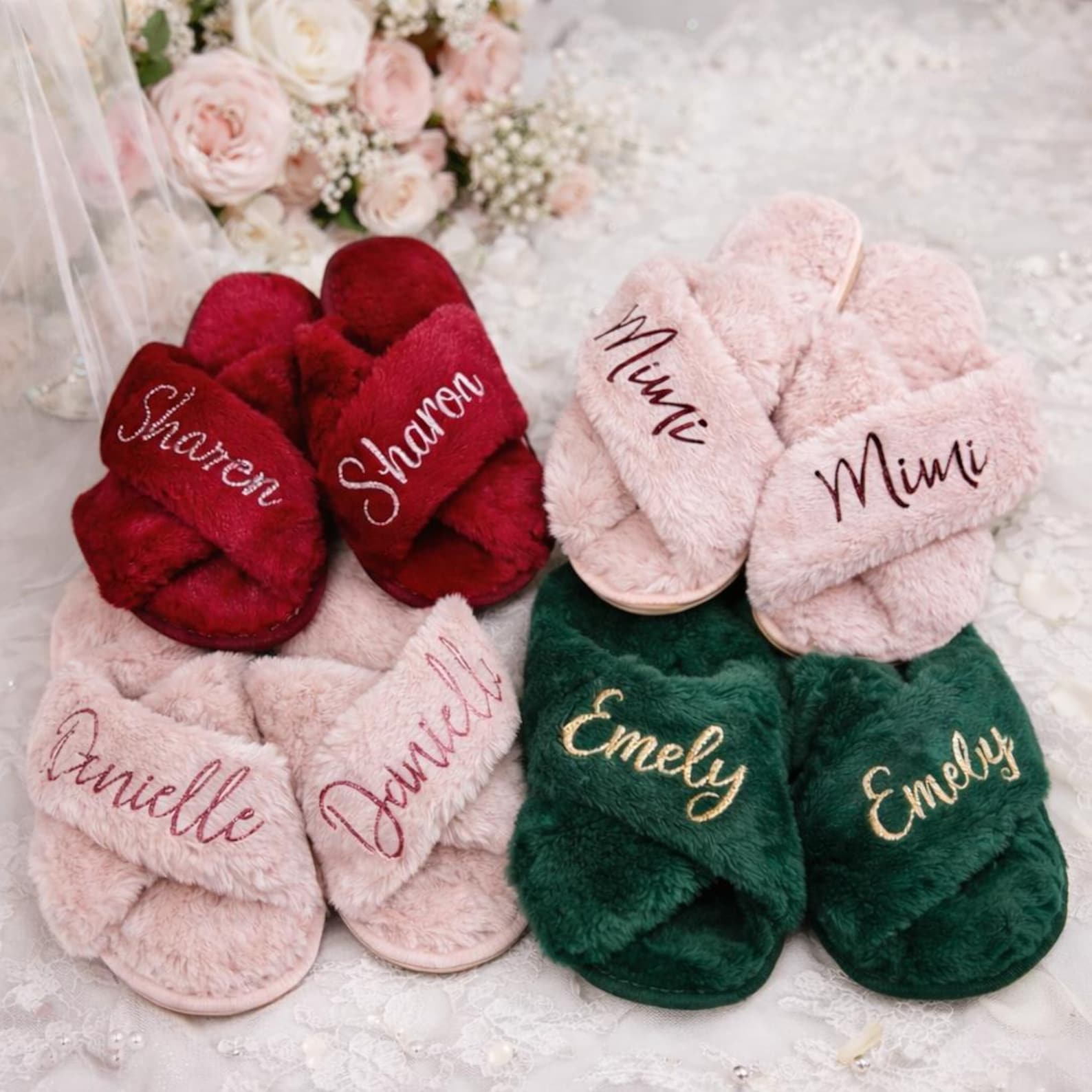 Personalized Slippers COZY AND SOFT | for Wife Girlfriend Fluffy ...