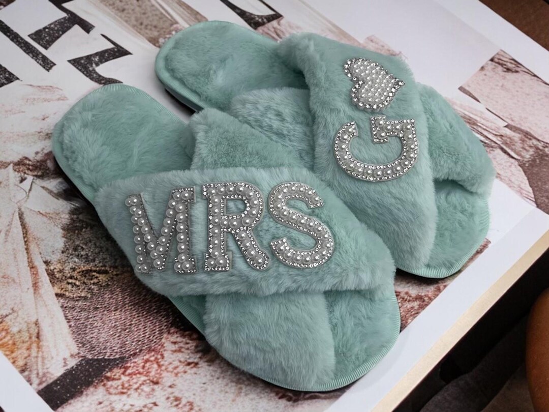 Bachelorette Party Fluffy Slipper Bridesmaid Gifts Bridal Shower ...