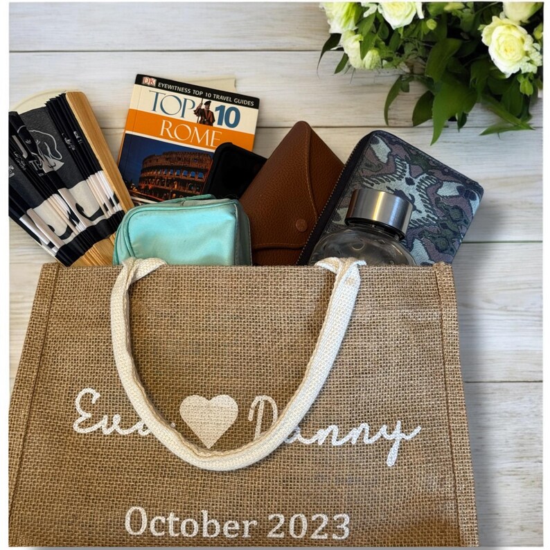 Personalized Bridesmaid Beach Bags,custom Burlap Bags,wedding Favors ...